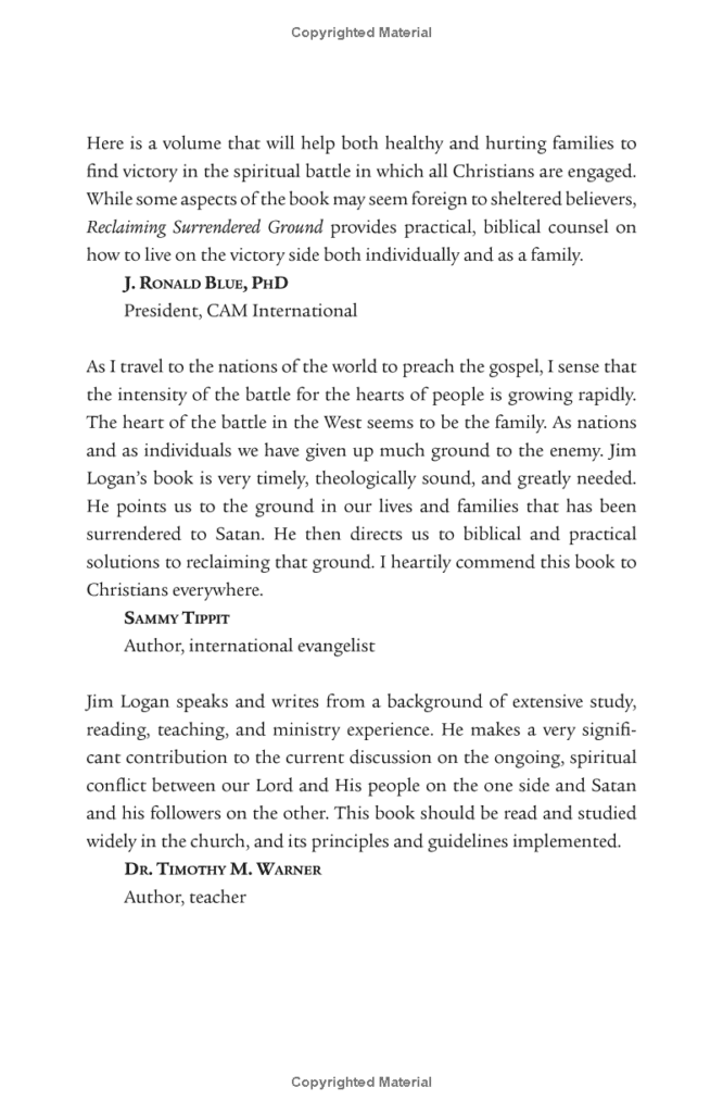 Reclaiming Surrendered Ground Book - Deeper Walk International